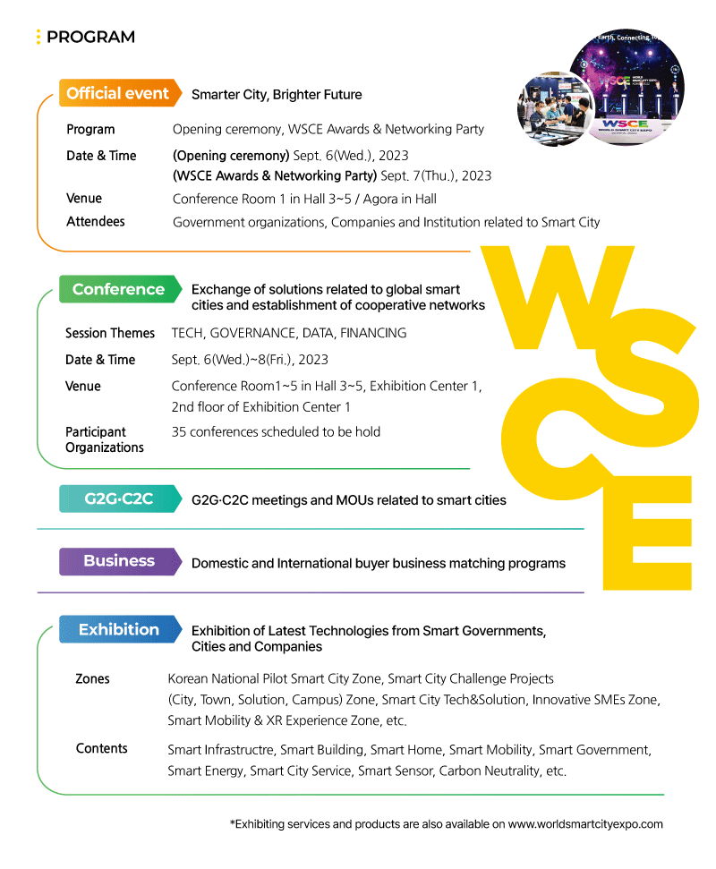 WSCE 2023 : Smart City Comprehensive Portal - SMART CITY KOREA